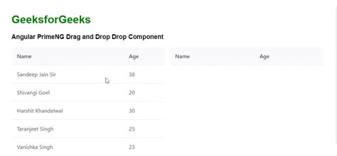 Angular Primeng Drag And Drop Component Geeksforgeeks