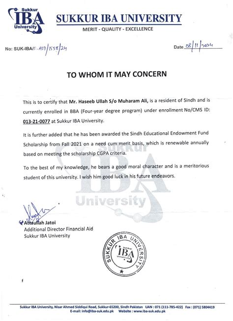 🎉 Excited To Share That I Have Been Awarded The Sindh Education