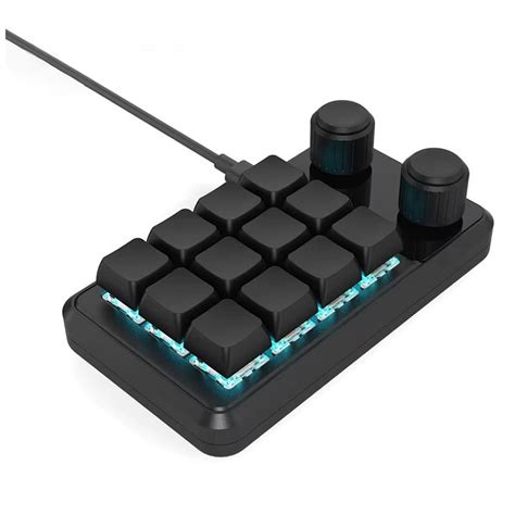 Programming Macro Custom Wired Keyboard RGB 12 Key Copy Paste Button