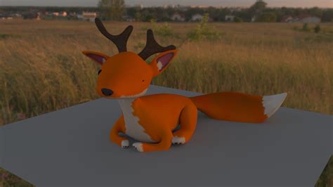 사슴 폭스 낮은 폴리 리깅 3d 모델 10 Ma Free3d