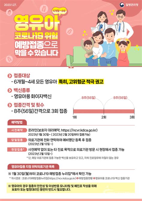 고위험군 영유아 백신 접종으로 코로나 예방하세요 글로벌신문