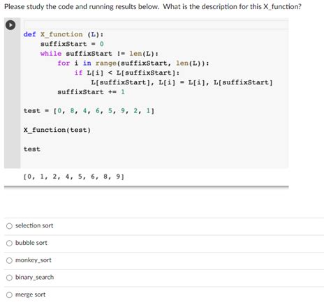 Solved Please Study The Code And Running Results Below What Chegg