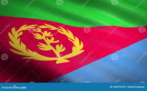 Eritrea Realistic Flag Illustration 137976930