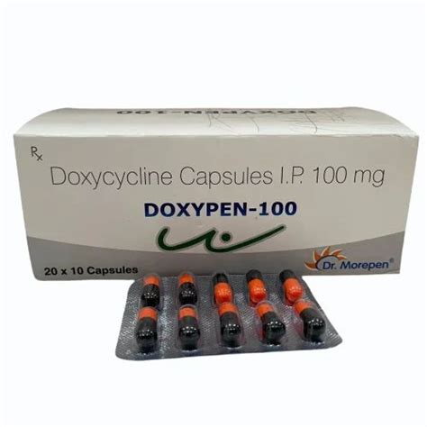Doxypen 100 Doxycycline 100mg Capsules Packaging Size 10x20 At Rs 514