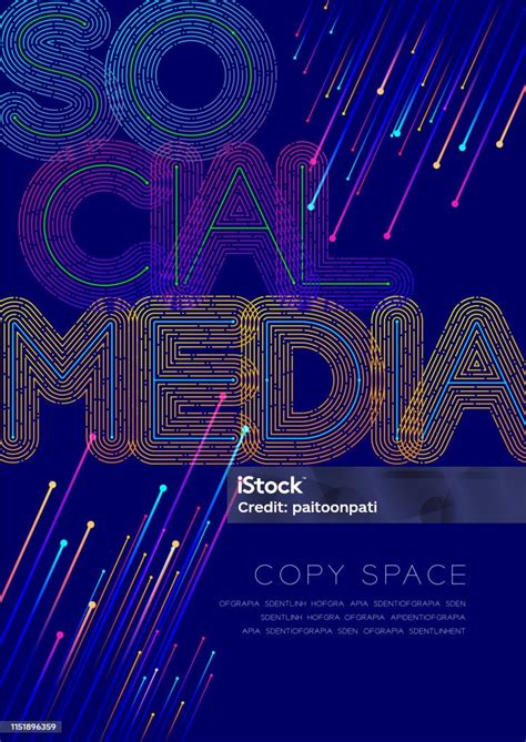 소셜 미디어 큰 텍스트 점과 대시 라인 패턴 레이어 오버레이 포스터 배너 또는 전단지 템플릿 레이아웃 디자인 그림 복사 공간 파란색 배경에 고립 벡터 Eps10 0명에 대한