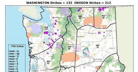 Northwest Interagency Coordination Center Lightning Map