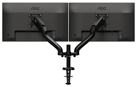 Buy AOC AD D In Monitor Dual Arm Desk Mount Black Comms Express