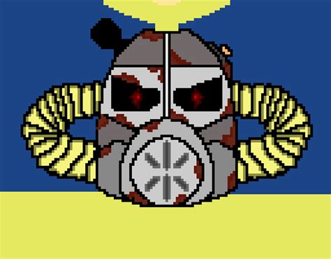 Fallout 4 Power Armor Helmet T 45 Pixel Art