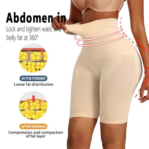 Butt Lifter Slimming Plus Size High Waist Shapewear Buttock Padded Compression Shorts Tummy