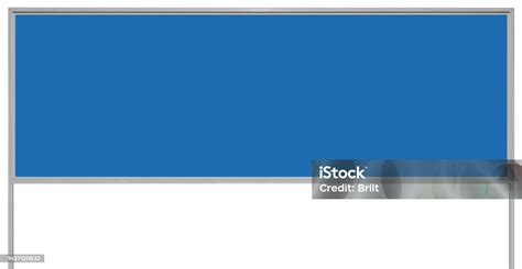 파란색 금속 광고 간판 간판 격리된 빈 빈 길가 광고 간판 직사각형 복사 공간 대형 직사각형 수평 금속 광고 광고판 플래카드