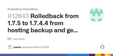 Rolledback From 175 To 1744 From Hosting Backup And Get Servicenotfoundexception · Issue