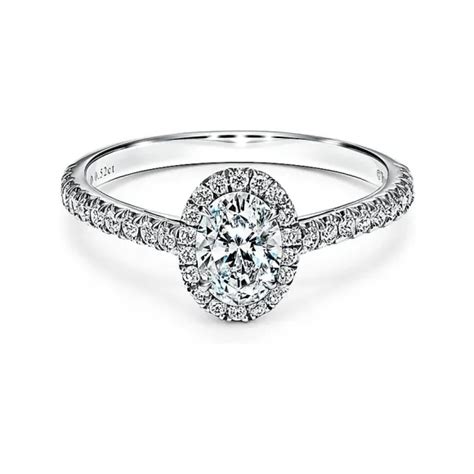蒂芙尼tiffany Soleste 铂金钻石环椭圆形光环订婚戒指 30540751 小迈步海淘品牌官网