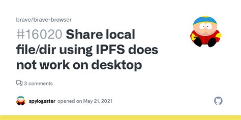 Share Local Filedir Using Ipfs Does Not Work On Desktop · Issue 16020