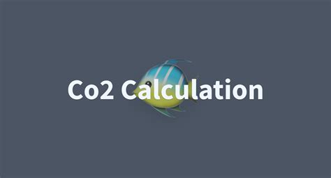 Daniloh Co2 Calculation At Main
