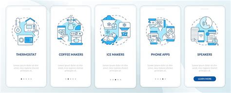 Examples Of Daily Automation Blue Gradient Onboarding Mobile App Screen Banner Template Download