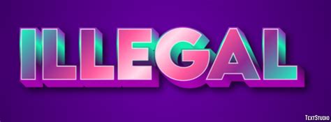 Illegal Text Effect And Logo Design Word