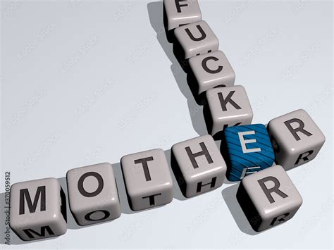 Crosswords Of Angry Mother Fucker Arranged By Cubic Letters On A