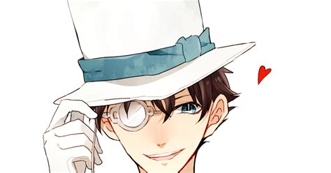 怪盗キッド 月下の淡い光の下で 秋山けむしのマンガ 黒羽快斗 青山作品100users入り Pixiv