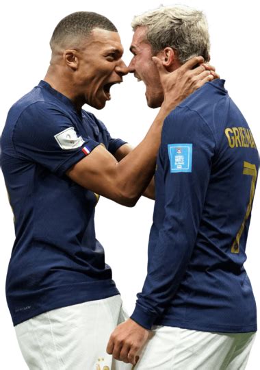 Kylian Mbappé Antoine Griezmann France football render FootyRenders