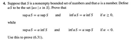 Solved 4 Suppose That S Is A Nonempty Bounded Set Of