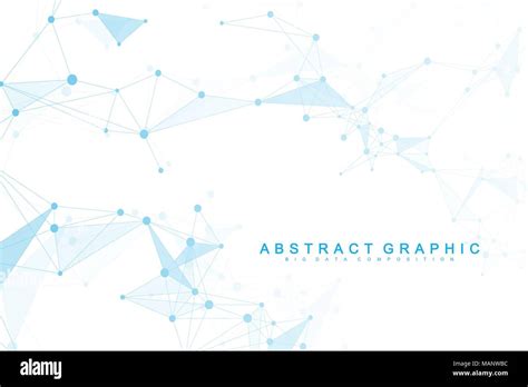 Geometric Abstract Background With Connected Line And Dots Graphic Background For Your Design