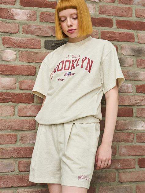 24ss Unisex 브루클린 미니 쭈리 하프 세트 Oatmeal Sbd2u51042setgeneral Idea