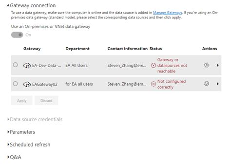Solved Re On Premises Gateway Not Configured Correctly Microsoft
