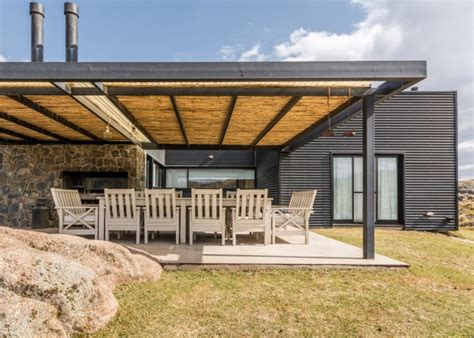Fluted Metal Cladding Covers Mariana Palacios Holiday Home