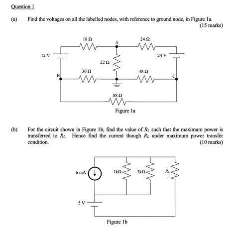 Solved Question A Find The Voltages On All The Labelled Chegg Com
