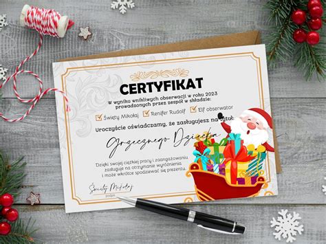 Купить СЕРТИФИКАТ ДИПЛОМ ХОРОШЕГО РЕБЕНКА + ПОДПИСЬ САНТЫ - плотная ...