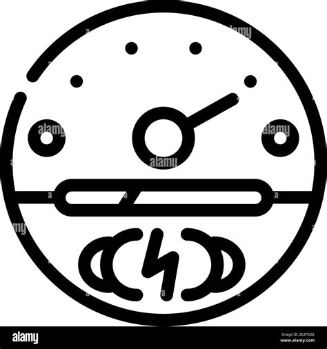 Battery Charge Sensor Line Icon Vector Illustration Stock Vector Image