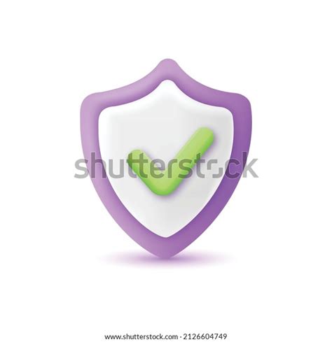 3d Security Guarenteed Shield Check Mark Stock Vector Royalty Free