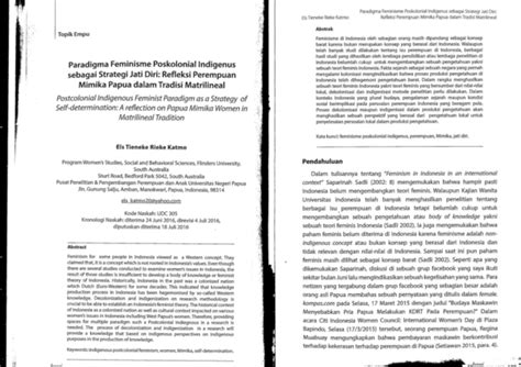 Pdf Postcolonial Indigenous Feminist Paradigm As A Strategy Of Self