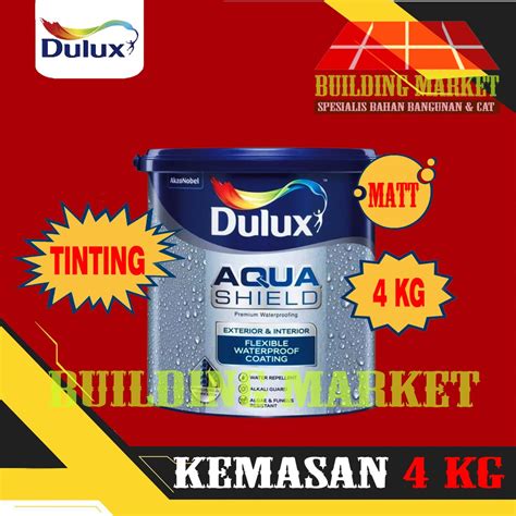 Jual CAT TEMBOK TINTING DULUX AQUASHIELD WATERPROOFING EXTERIOR KG Shopee Indonesia