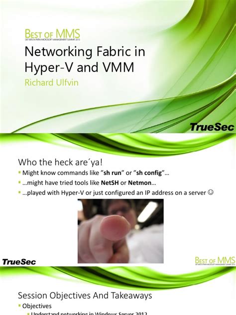 Presentation Networking Fabric In Hyper V And Vmm 10 Pdf Hyper V