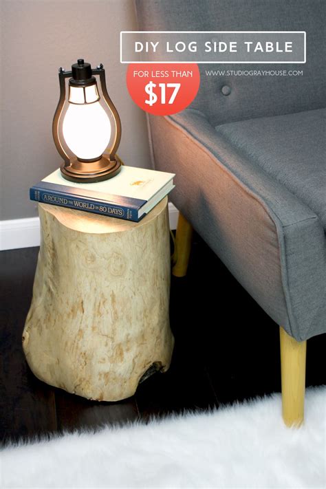 Tree Stump Side Table DIY Gray House Studio Log Side Table Log Home Decorating Diy Side Table