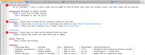 Features Scenarios Gherkinuft