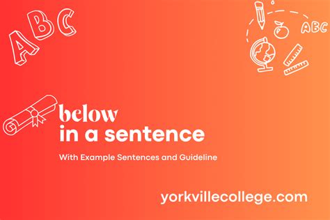 How To Use Below In A Sentence Easy Examples