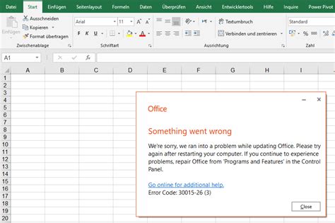 Something Went Wrong Excel Nervt