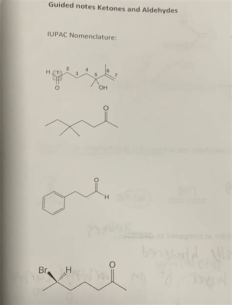 Solved Guided Notes Ketones And Aldehydesiupac Nomenclature