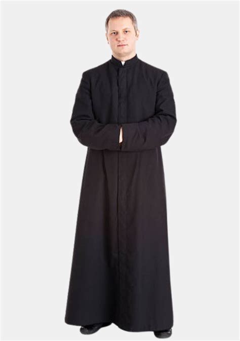 Black Cassock With Closure Zip For Men Eclergys