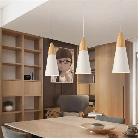 Nordic Wooden Cone Pendant Light Casa Di Aura