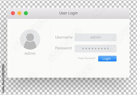 User Interface Website Login Layout Stock Template Adobe Stock