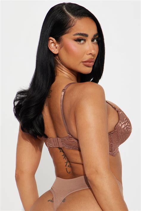 Showing Off Extreme Push Up Lace Bra Chocolate Fashion Nova