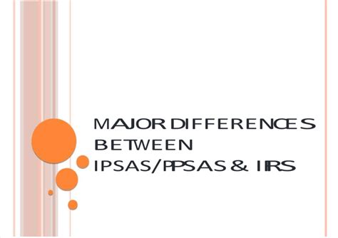 Ipsas Vs Ifrs Key Accounting Differences