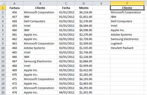 Crear Una Lista De Valores únicos En Excel Excel Total