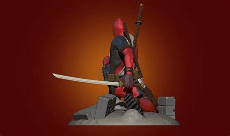 Deadpool Statue 3d Model By Nikkoindustries On Thangs