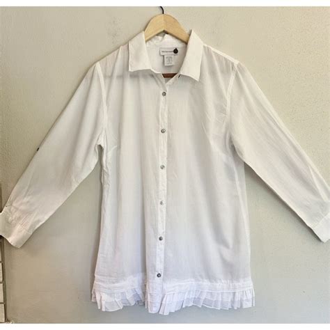 Soft Surroundings Tops Soft Surroundings White Button Down Blouse