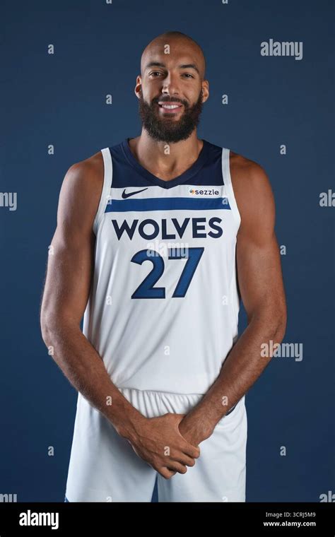 Minnesota Timberwolves Center Rudy Gobert 27 Poses For A Photo During