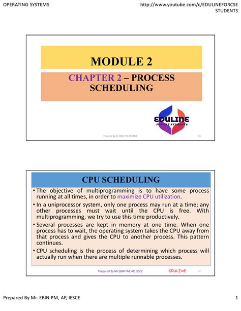 Module Chapter Notes From Ktu Site Students Module Chapter Process Scheduling